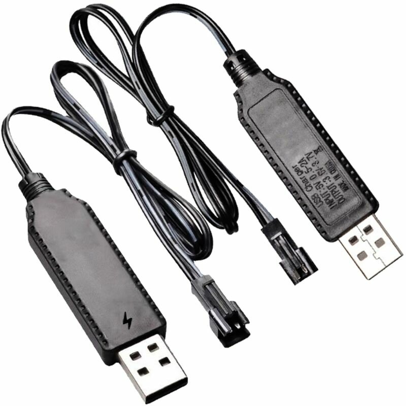 2 штекера SM 2P 3,7 В USB smart IC с подсветкой кабеля для зарядки аккумулятора