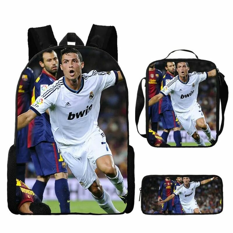 Неповторимый Рюкзак Cristiano Ronaldo CR7 для мальчиков и девочек с футбольной тематикой