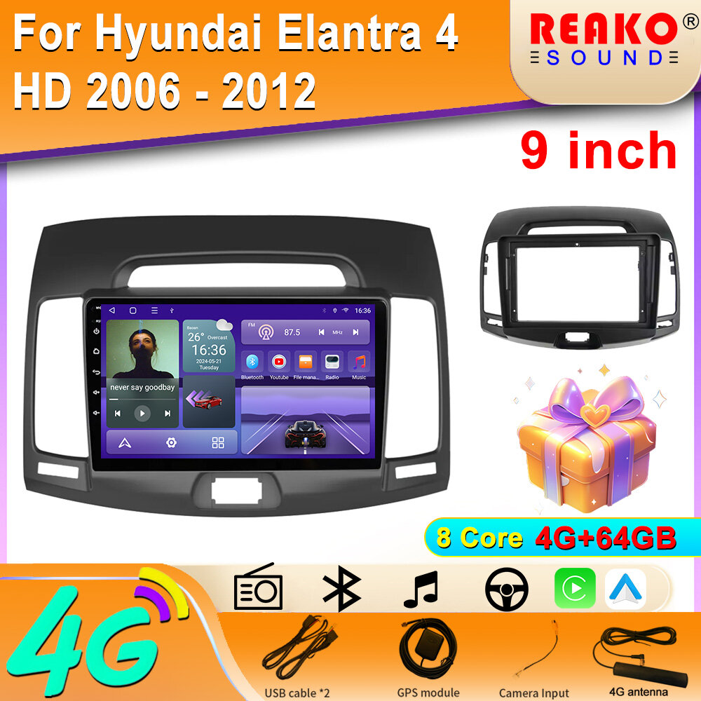 Магнитола для Kia Sportage 3 SL 2010 - 2016 , 8 ядерный процессор 4/64Гб ANDROID 10, QLED экран 9 дюймов, Wifi