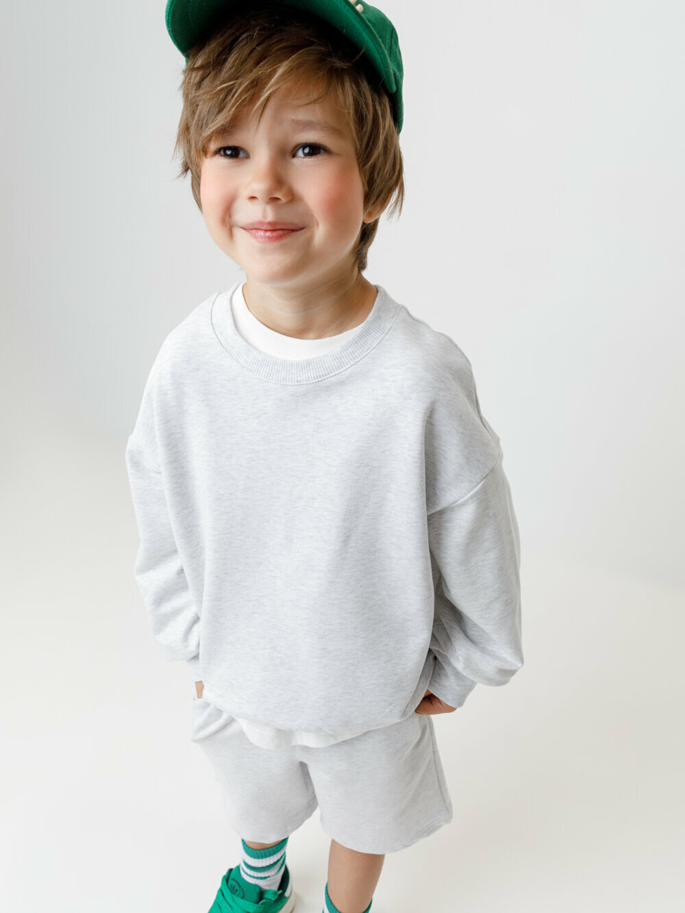 Свитшот МП 302895/св.серый меланж