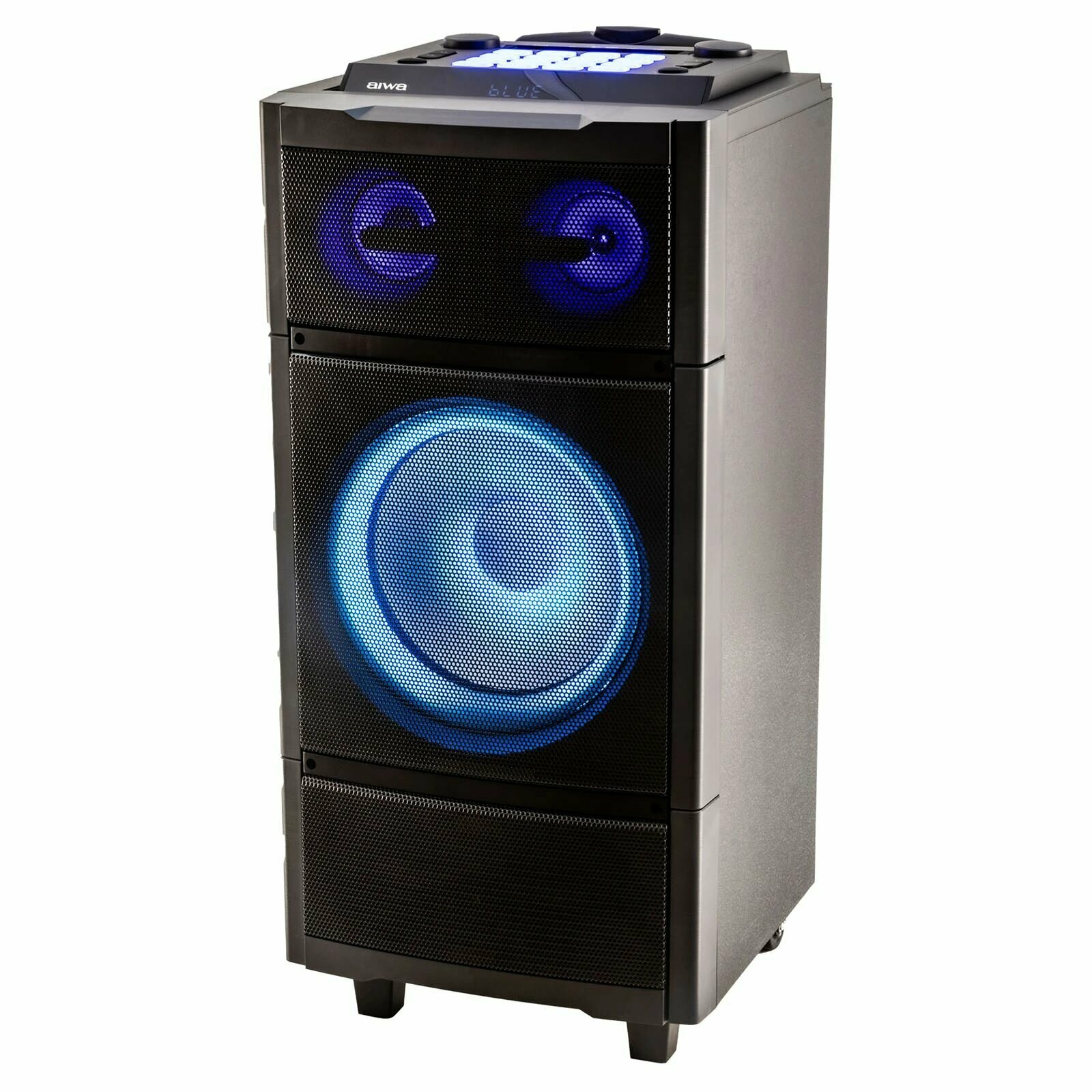 Портативная аудиосистема AIWA CAS-2021, FM-радио, черный, 80Вт