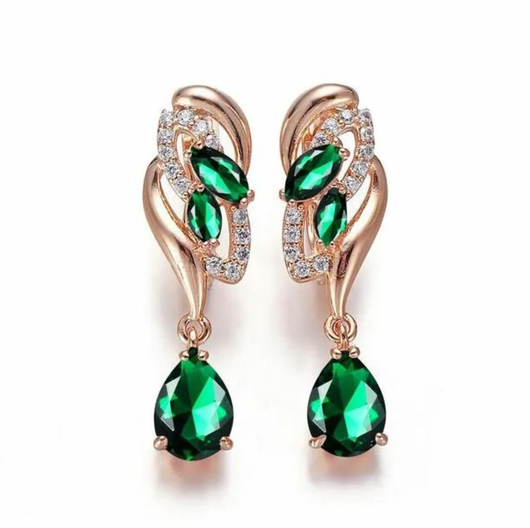 Серьги, искусственный камень