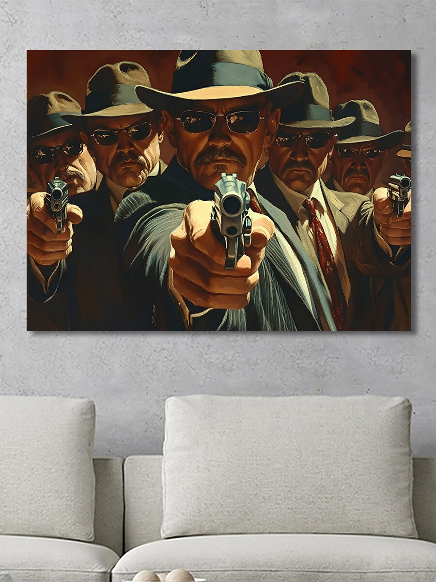 Картина интерьерная на стену - "Гангстеры, мафия", 50х70 см.