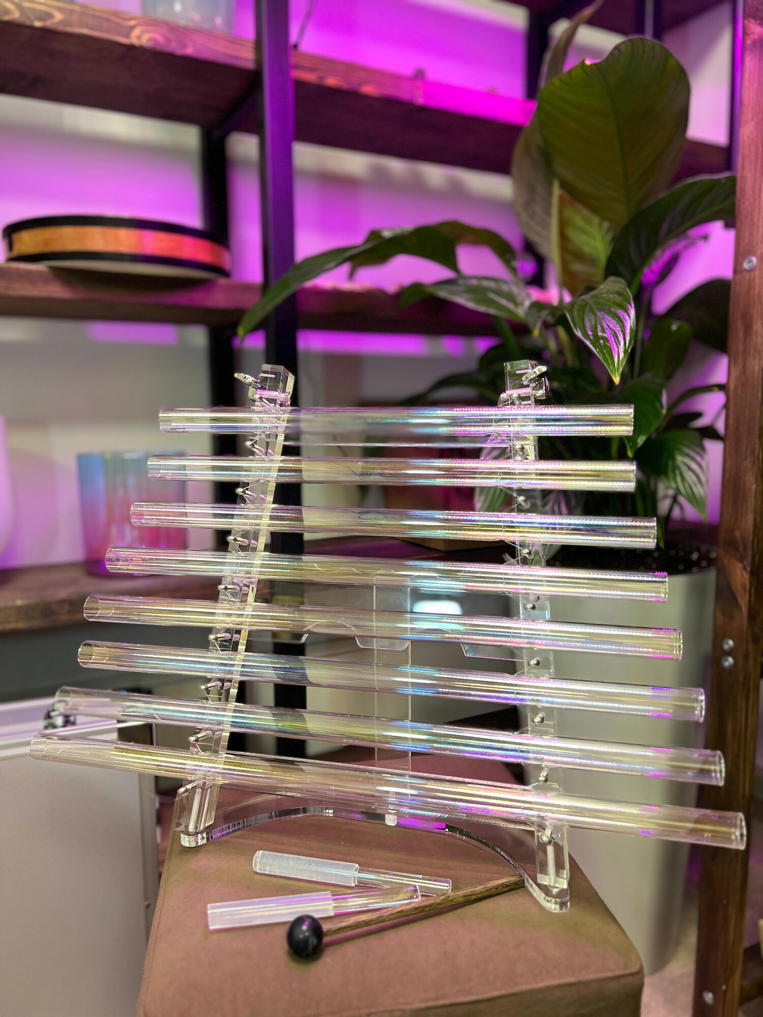 Кварцевая арфа хрустальная с кейсом, чакрофон