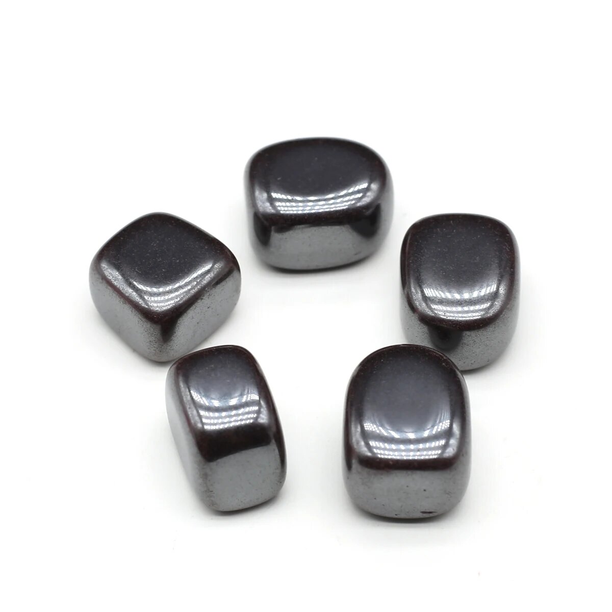 Полированный аметист, гематит, кварц, набор из 1 штуки Hematite