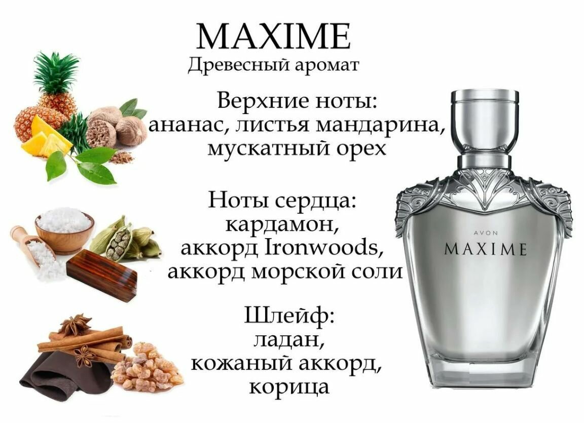 AVON Парфюмерная вода для него Maxime 75 мл