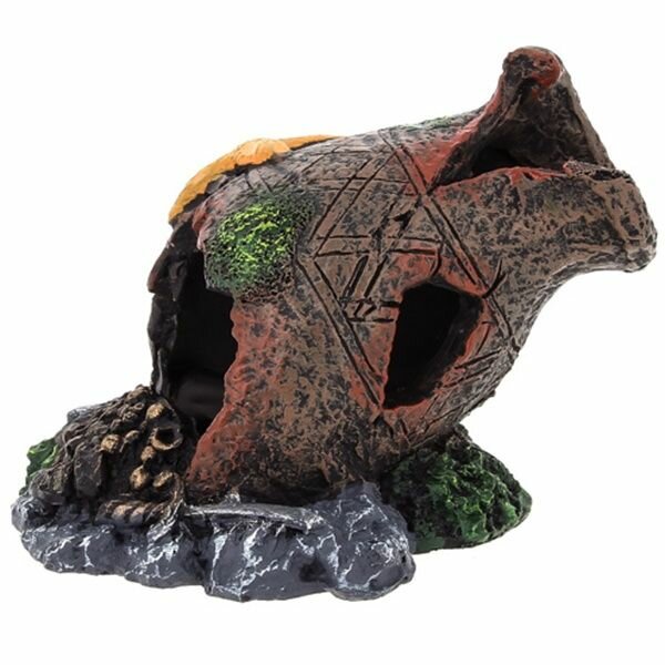 Декорация для аквариума Prime "Кувшин", пластик, 140х140х110 мм