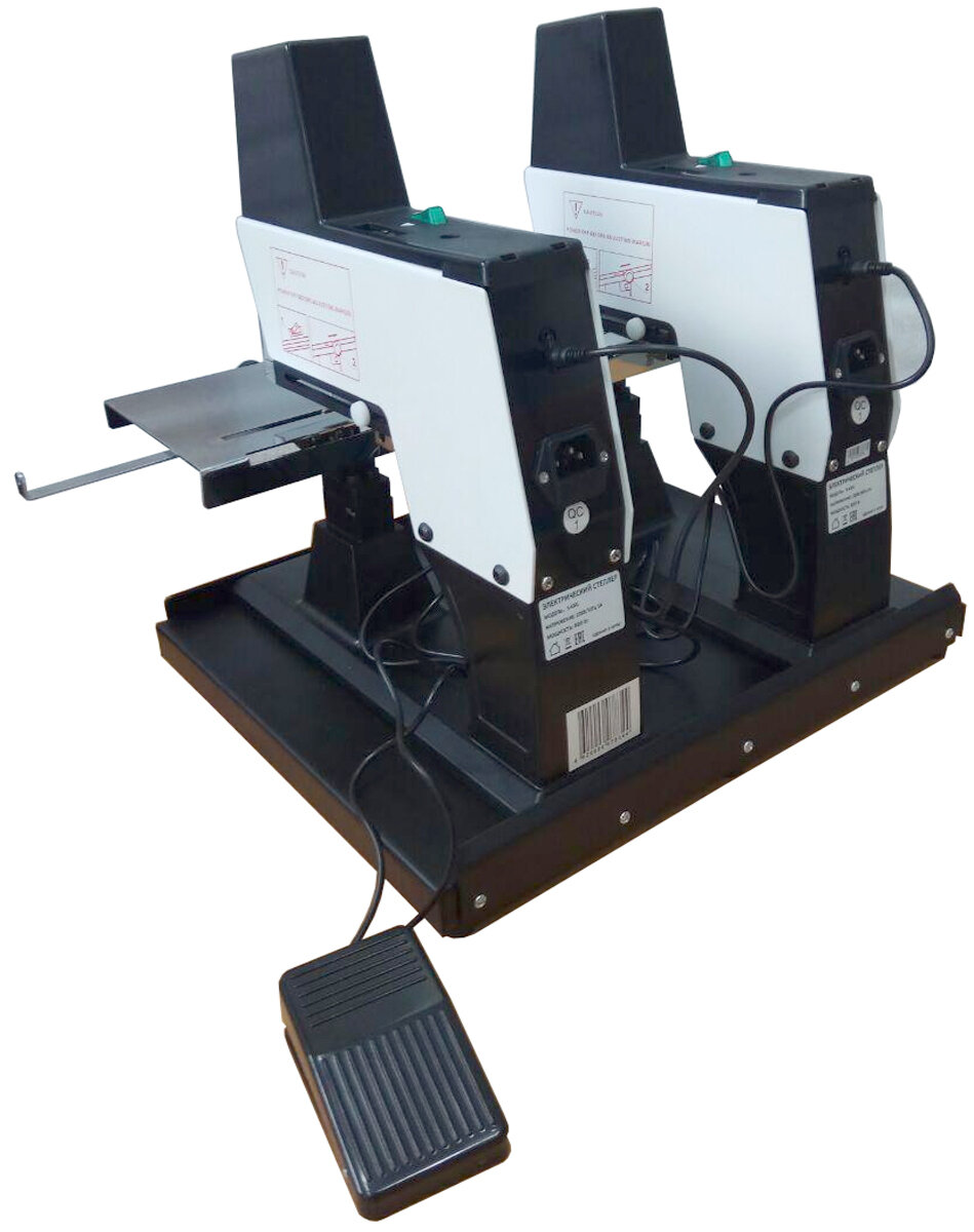 Степлер Bulros S-65G двойной электрический, 50 листов, захват 100 мм, 40 ударов в минуту, скобы 23/6, 23/8