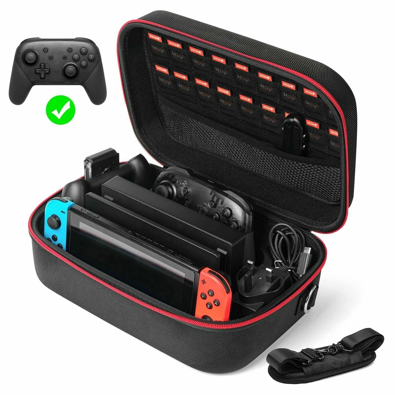 Сумка - защитный чехол для игровой консоли Nintendo Switch / Nintendo Switch OLED и аксессуаров Travel Case