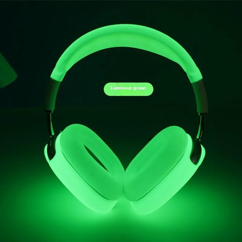 Защитный Чехол Для Airpods Max, Прозрачный Светящийся В Темноте Силиконовый Аксессуар Для Хранения, Набор Из 4 Крутых Амбушюр