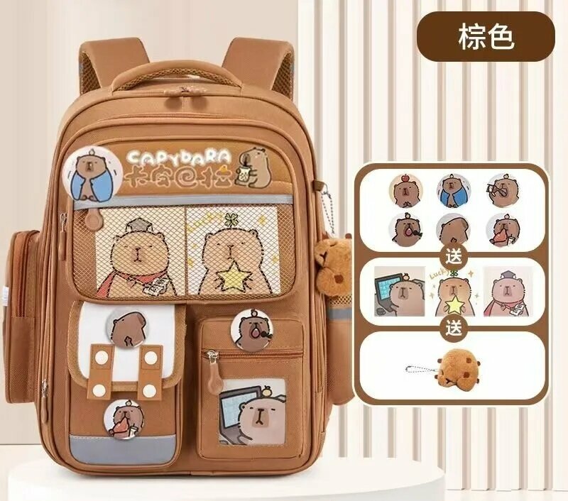 Школьная сумка для девочек, Рюкзак для школы, Капибара, анатомическая спинка