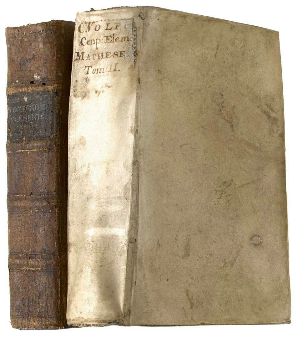 Compendium Elementorum Matheseos Universae In Usum Studiosae Juventutis Adornatum / Учебник по математике, предназначенный для учащейся молодежи 1758 год (Тома 1,2)