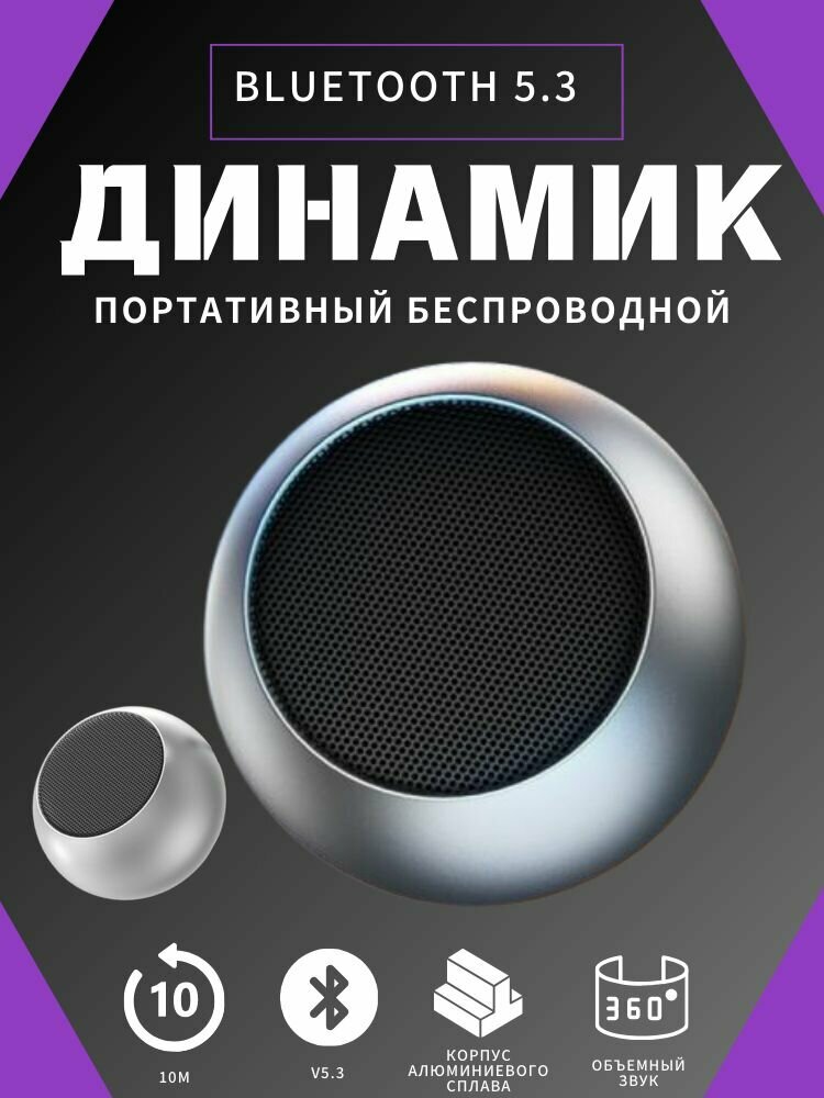 Портативный беспроводной акустический динамик с Bluetooth，Bluetooth 5.3