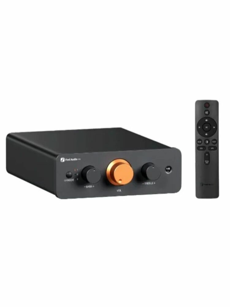 Fosi Audio P4 Предусилитель HiFi: 3 Входа RCA, Эквалайзер/байпас, Регулятор Тембра Высоких И Низких Частот