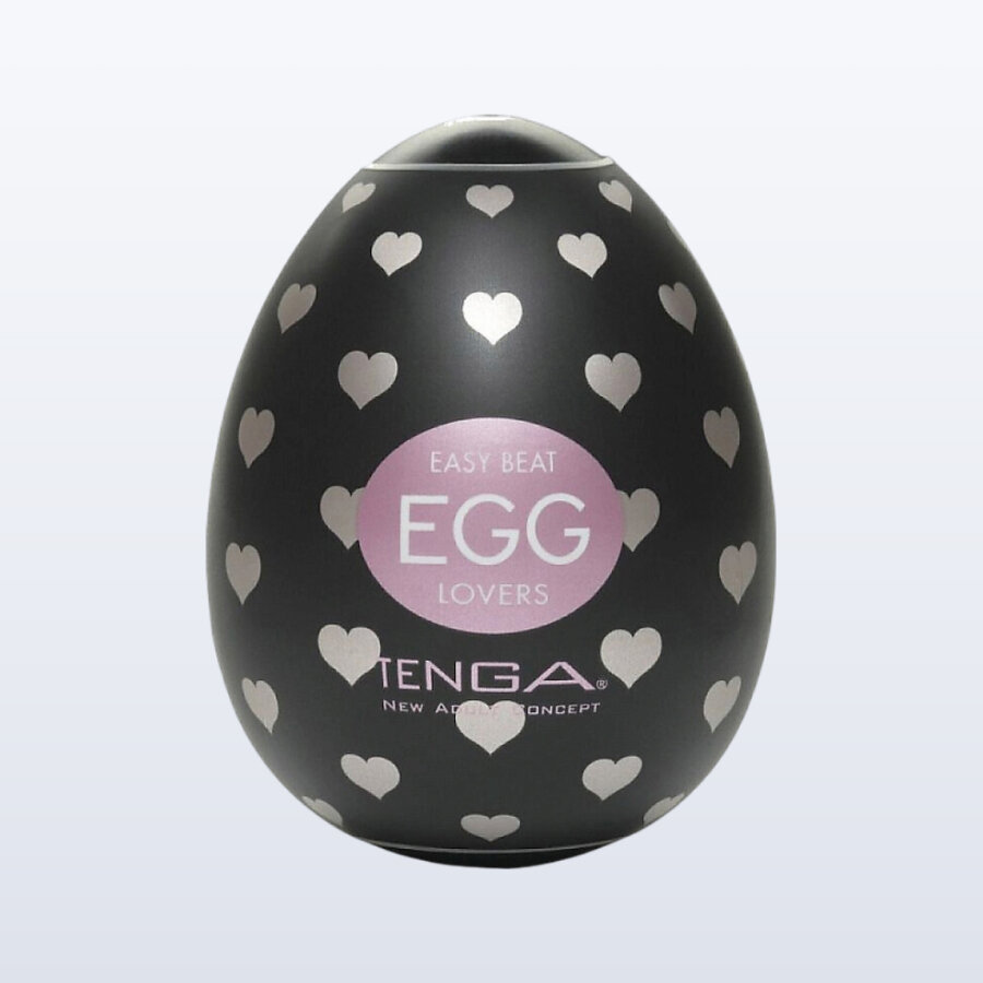 14206 Tenga Egg Lovers. Одноразовый мастурбатор с рельефом в виде сердечек