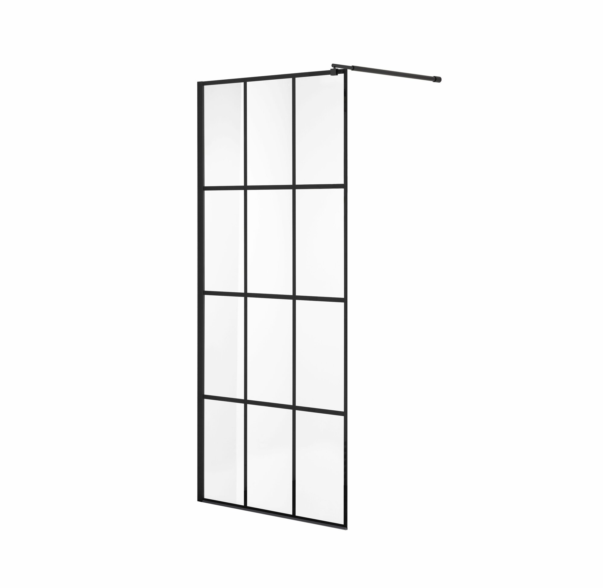 Душевая перегородка Niagara Nova NG-685-11ВLACK (110х195) черный, стекло прозрачное,1 место