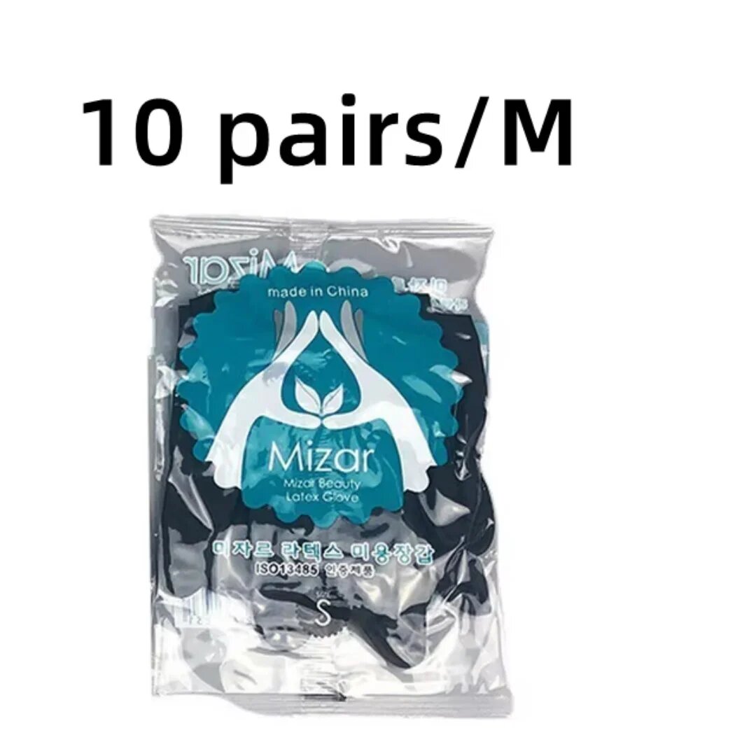Перчатки резиновые Mizar, 10 пар, M