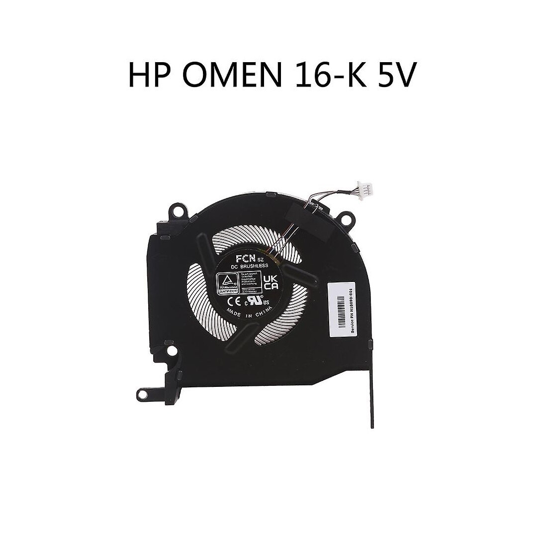 Вентилятор (кулер) для ноутбука HP Omen 16-K, 16-N, TPN-Q280, TPN-Q281, CPU, 5V