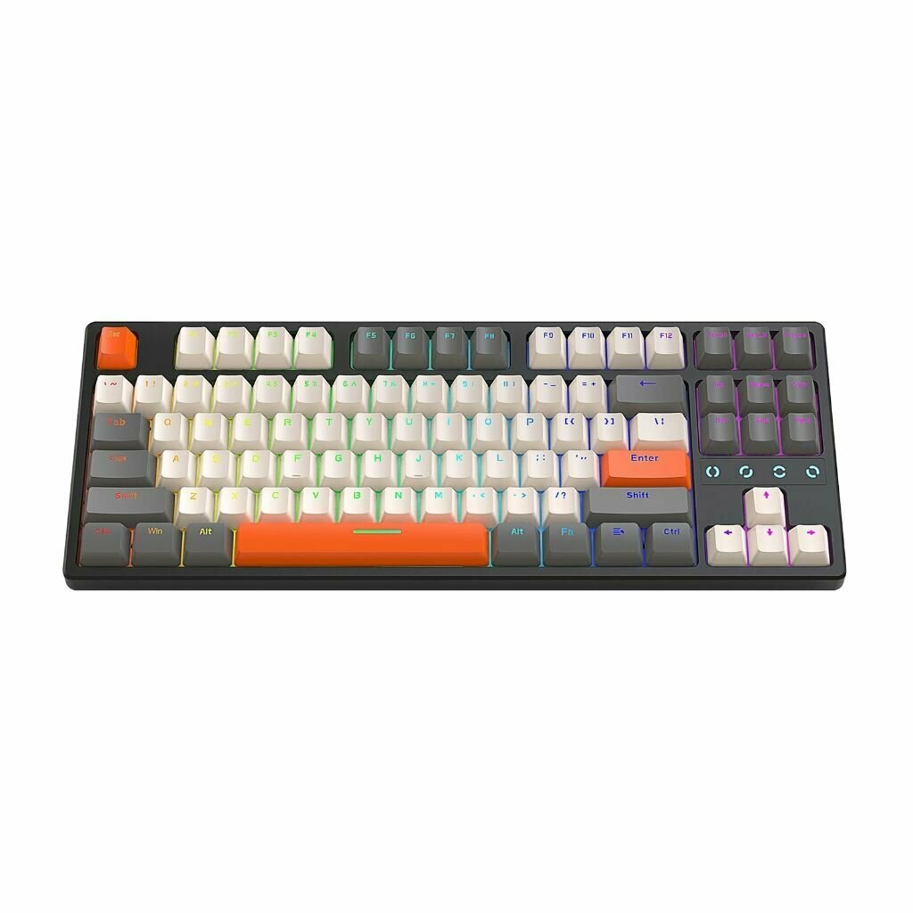 K87 RGB с горячей заменой TypeC Проводная игровая механическая клавиатура 87 клавиш Красный Желтый переключатель по индивидуальному заказу