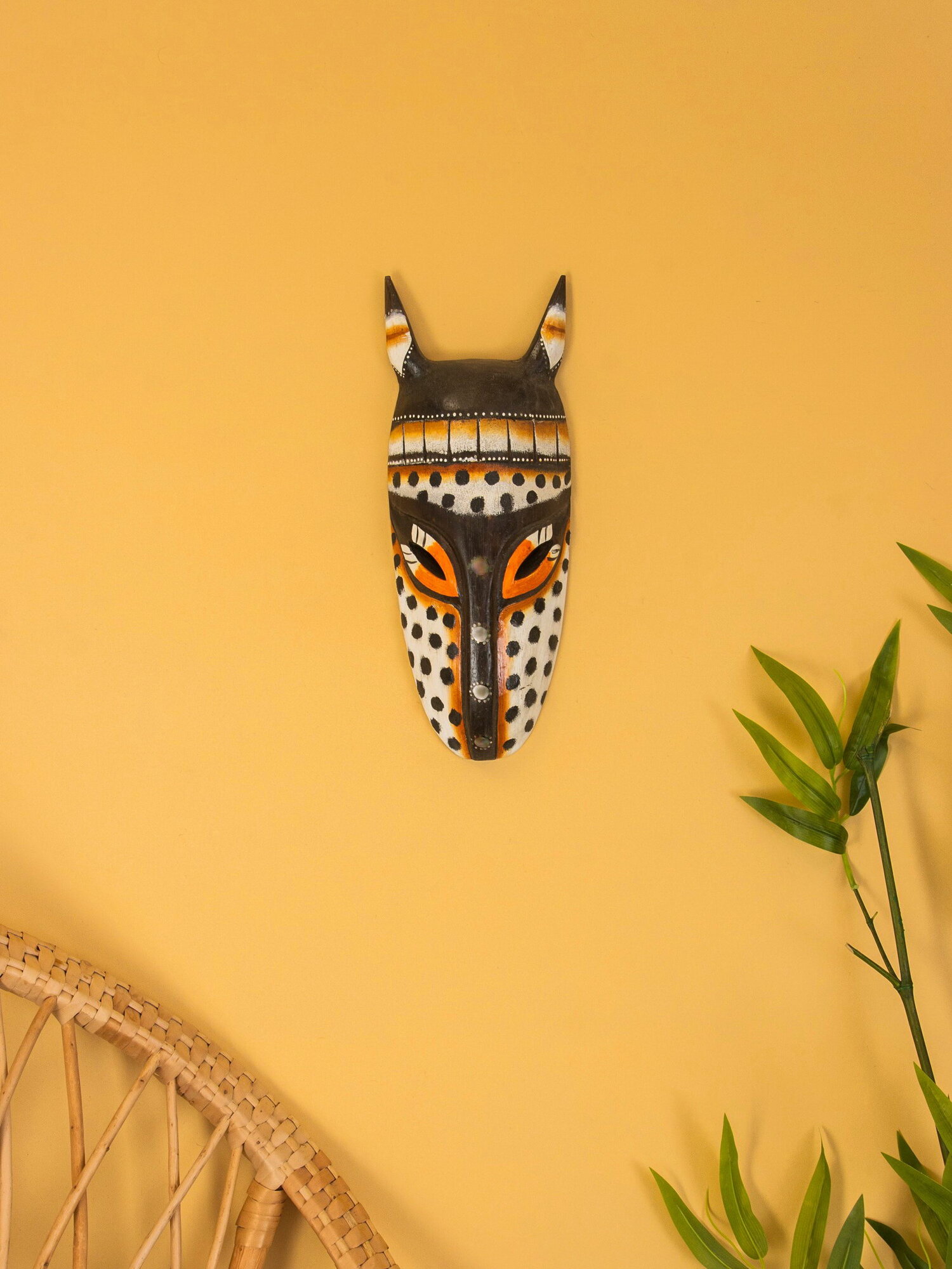 Маска "Газель", 30x12x5 см, дерево, тематика: животный мир, размер упаковки: 11 x 30 x 5 см.