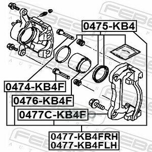 Скоба переднего тормозного суппорта Febest арт. 0477c-kb4f