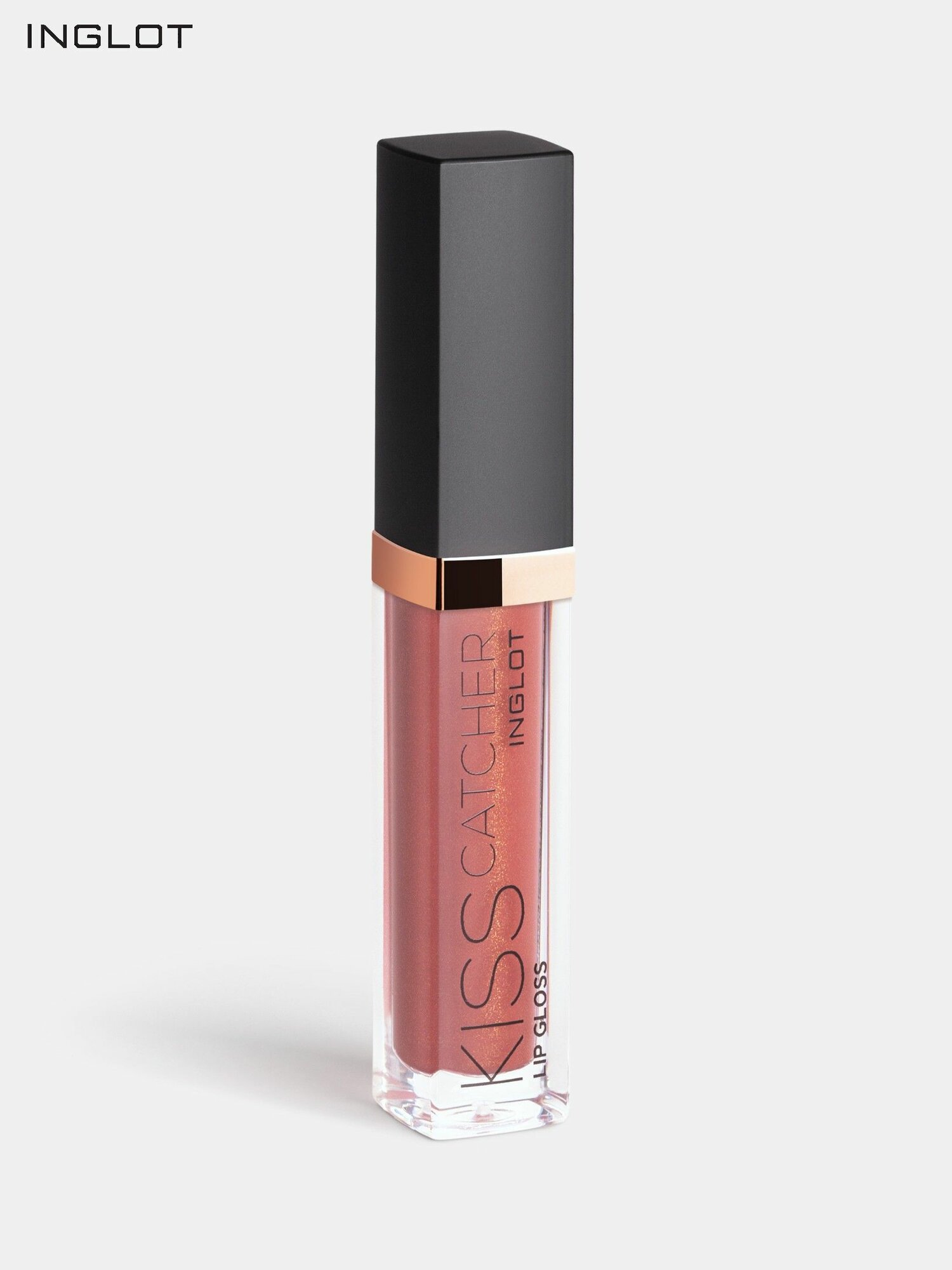 Блеск для губ Inglot Kiss Catcher SHIMMERING GOLD 35, придание объема, золотистый, 5,5 мл