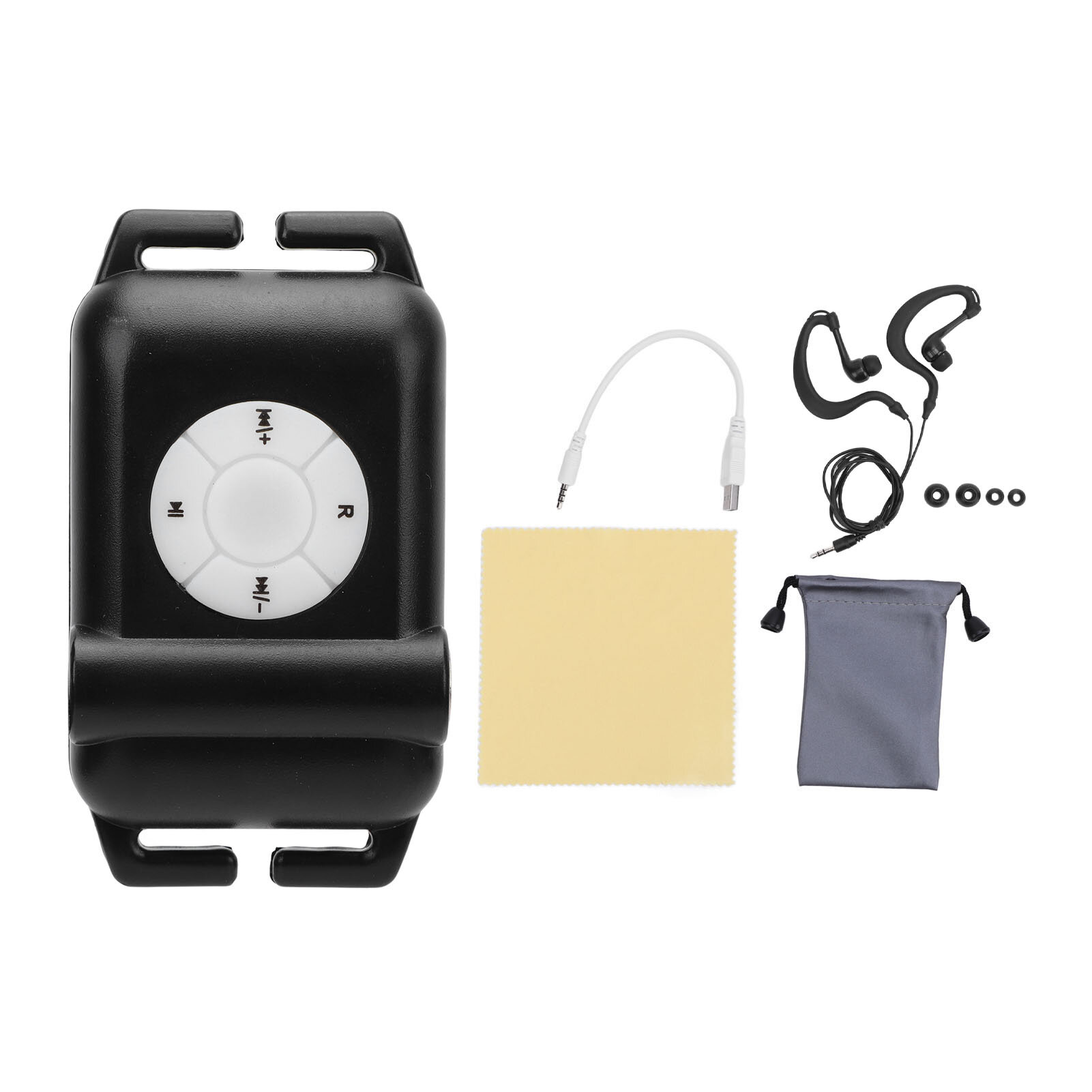 MP3-плеер с защитой от воды IPX8, 4 ГБ, с наушниками, музыкальный плеер для плавания, серфинга, бега, поддерживает форматы MP3 и WMA, черный