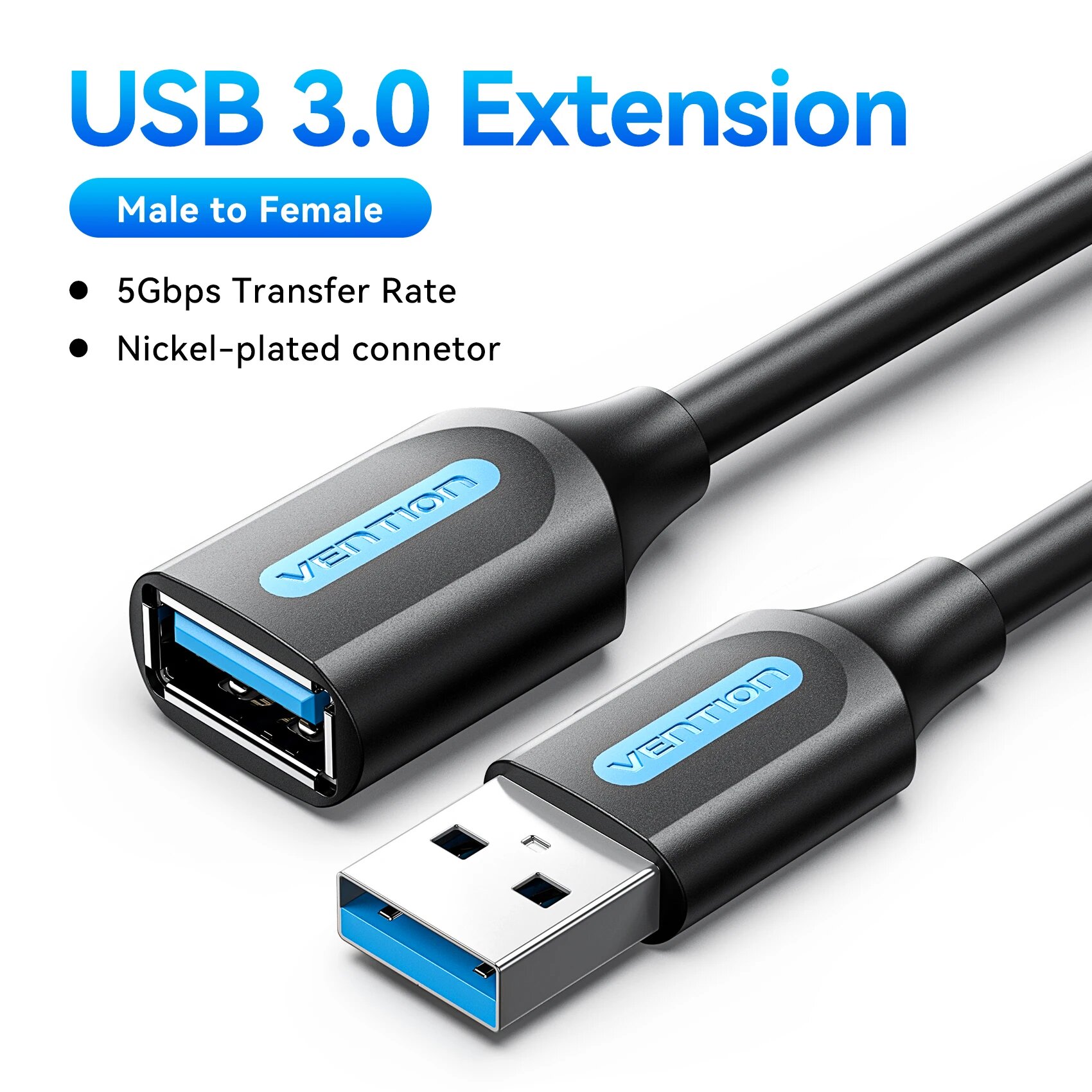 Vention USB удлинитель 3.0-2.0 1.5m, USB 3.0 Cable