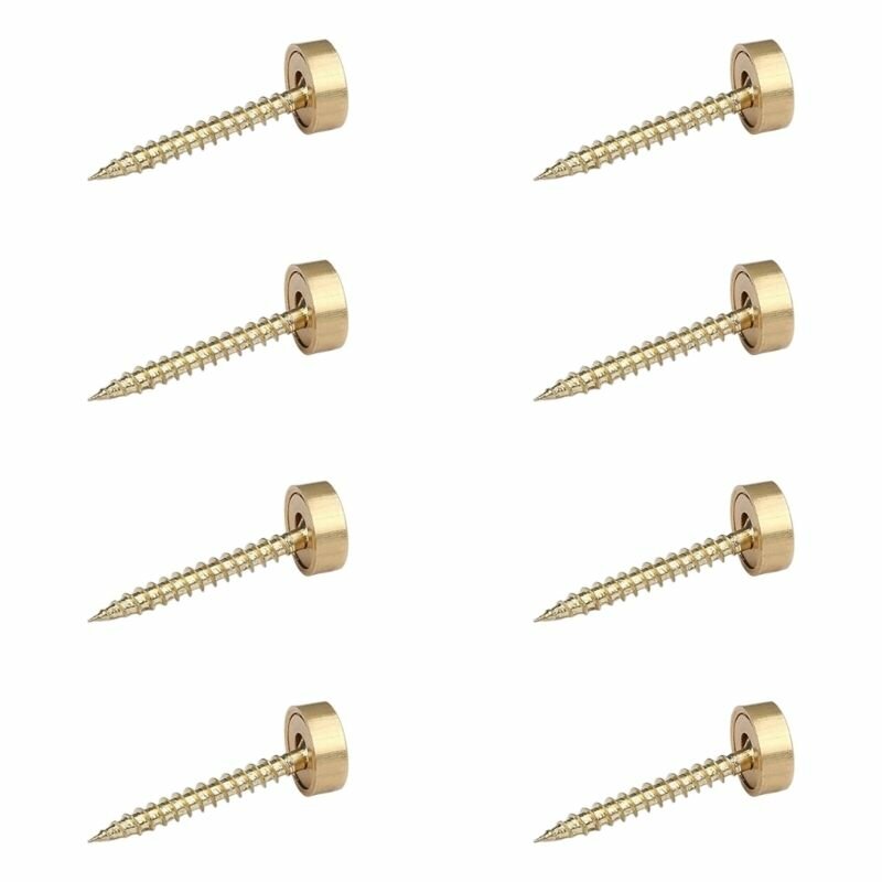 8 латунных декоративных шурупов с крышкой-цвет латуни 12мм