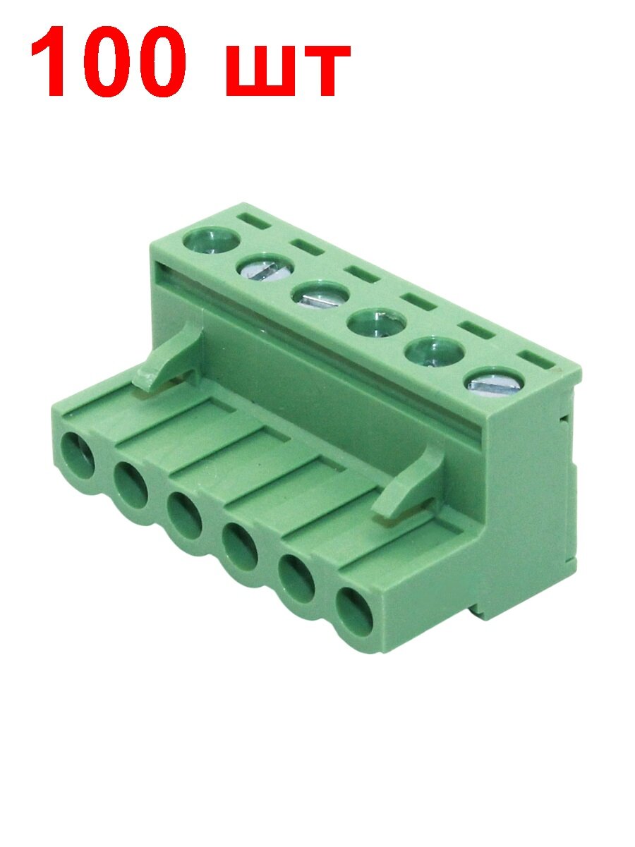 Клеммник на кабель 100 шт. 6 конт. 2EDGK-5,08-06P-1-4