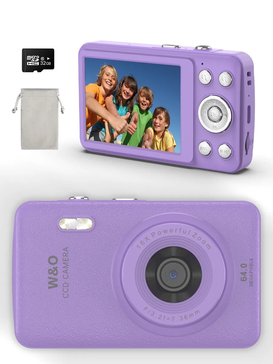 Мини цветной цифровой фотоаппарат Цифровой компактный фотоаппараты，Детский цифровой фотоаппарат