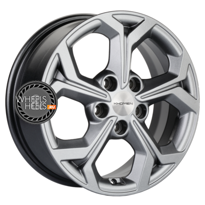 Диск автомобильный литой Khomen Wheels KHW1606 (Huyndai/Kia) 16x6.5 5x114.3 et50 dia67.1 G-Silver