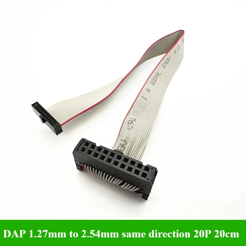 Серый плоский ленточный кабель 1.27/2.0mm to 2.54mm 20см FC-10/14/16/20P 1 PCS, 1.27 to 2.54 20P