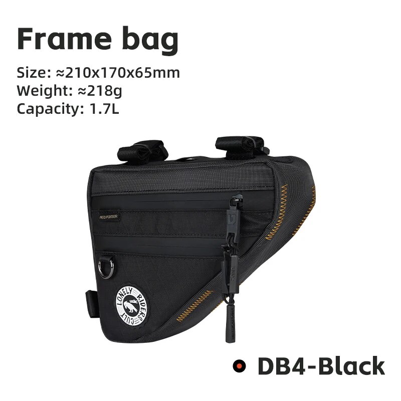 Велосумка треугольная черная DB4 Black 1.7L
