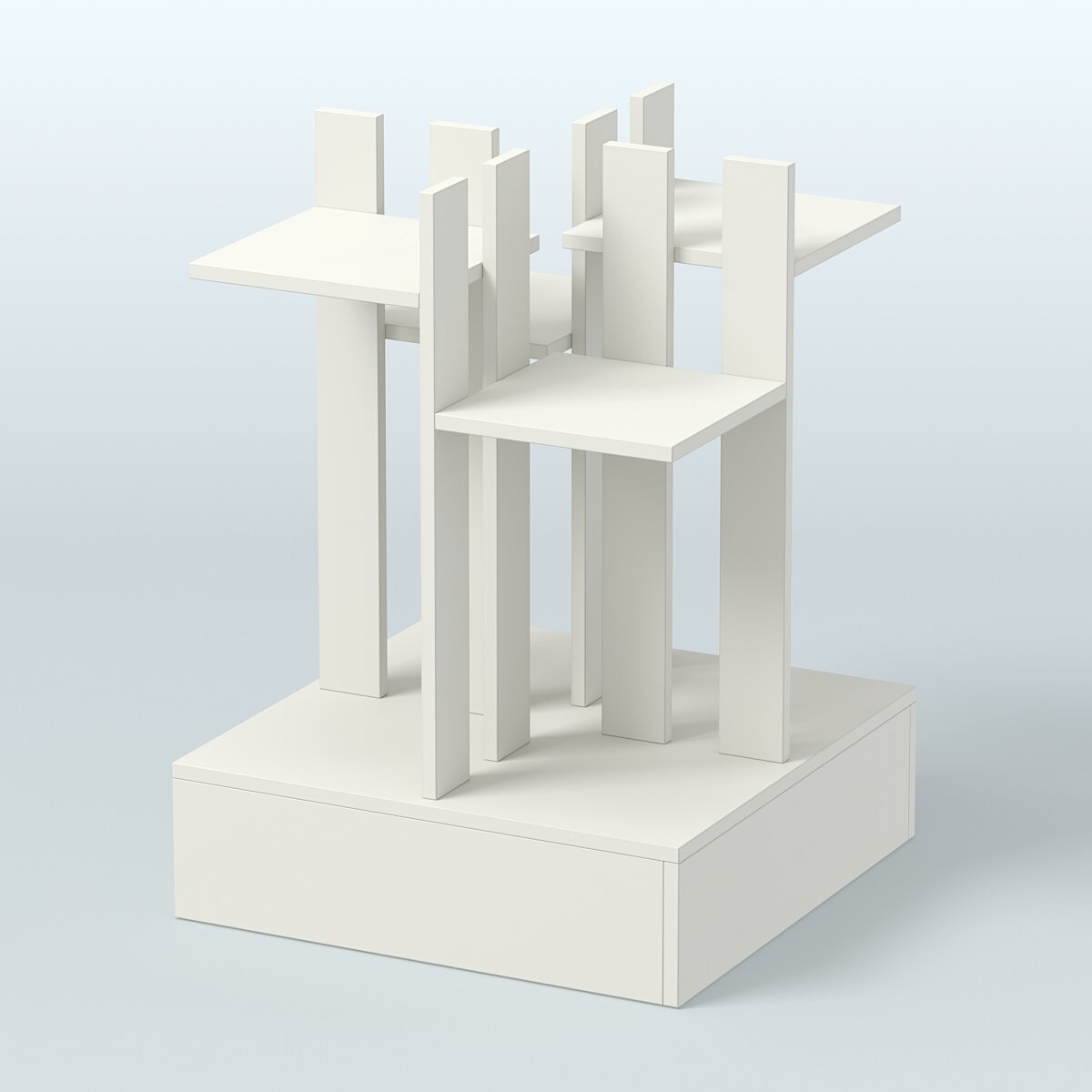 Стойка цветочница №4, Белый. Производство товара - компания ТОБ.