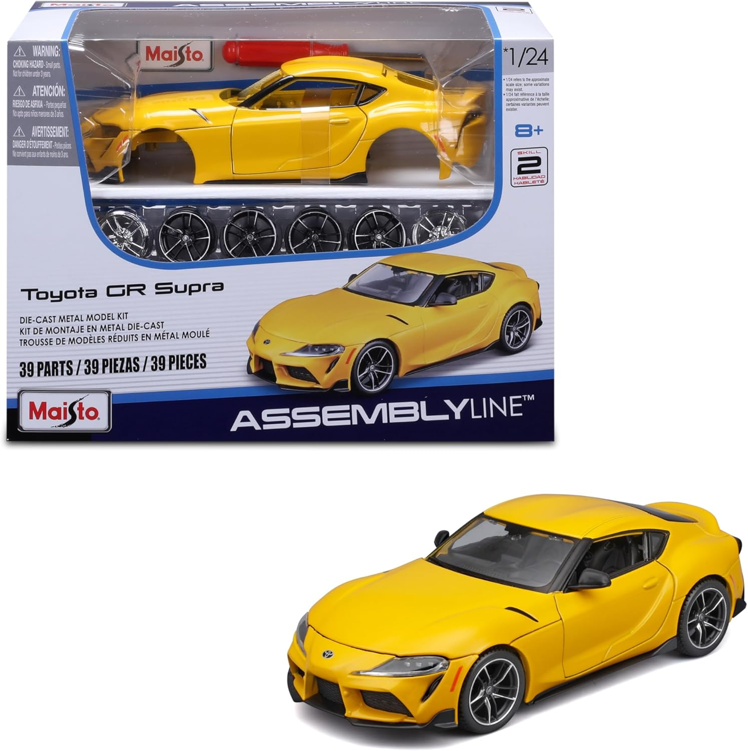 Сборная модель Maisto 1:24 Toyota GR Supra 2022 (39538)