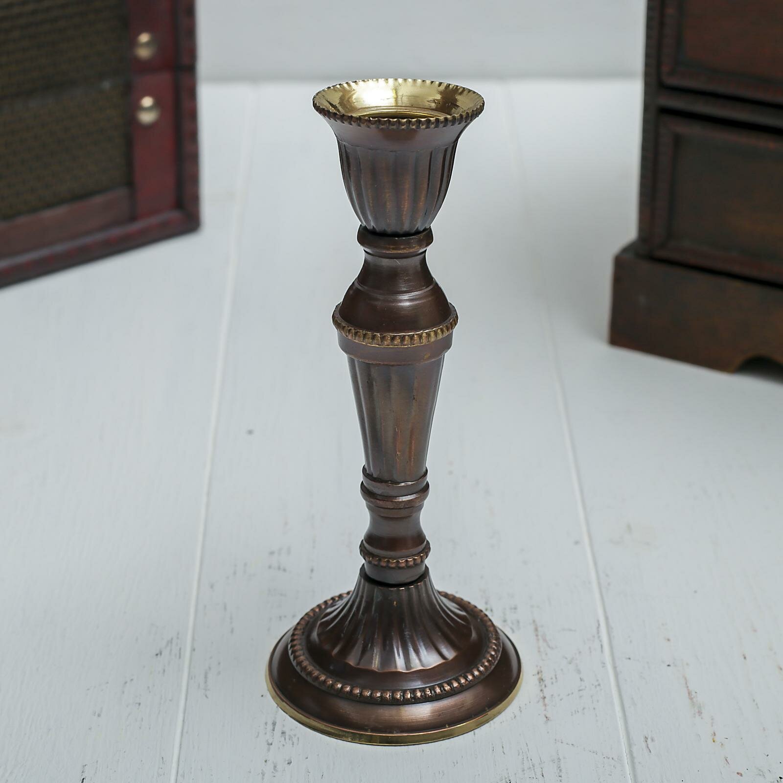 Подсвечник латунь на 1 свечу "Кали" 14х6,5х6,5 см 1044793