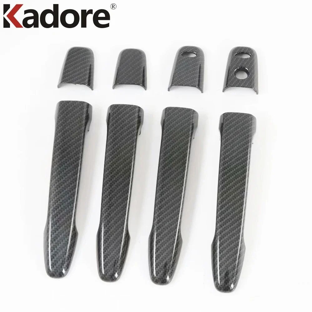 Для Mitsubishi ASX RVR Outlander Sport ES 2020-2024 дверная ручка из углеродного волокна, чаша, крышка, накладка, накладка, декоративная крышка, аксессуары Handle Cover