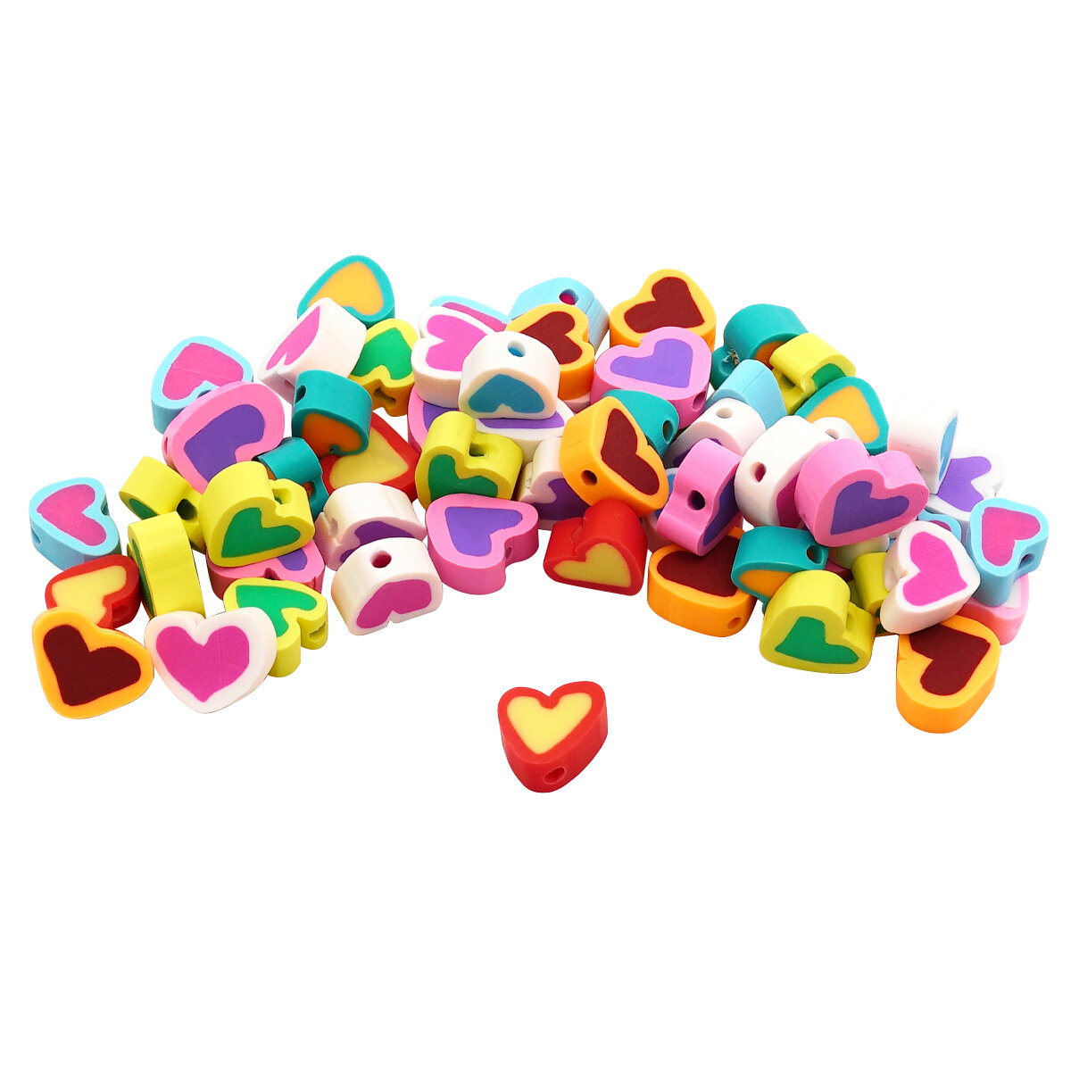 Бусины для рукоделия из полимерной глины 'Сердечки 2', Astra&Craft, 10 мм, 20 г