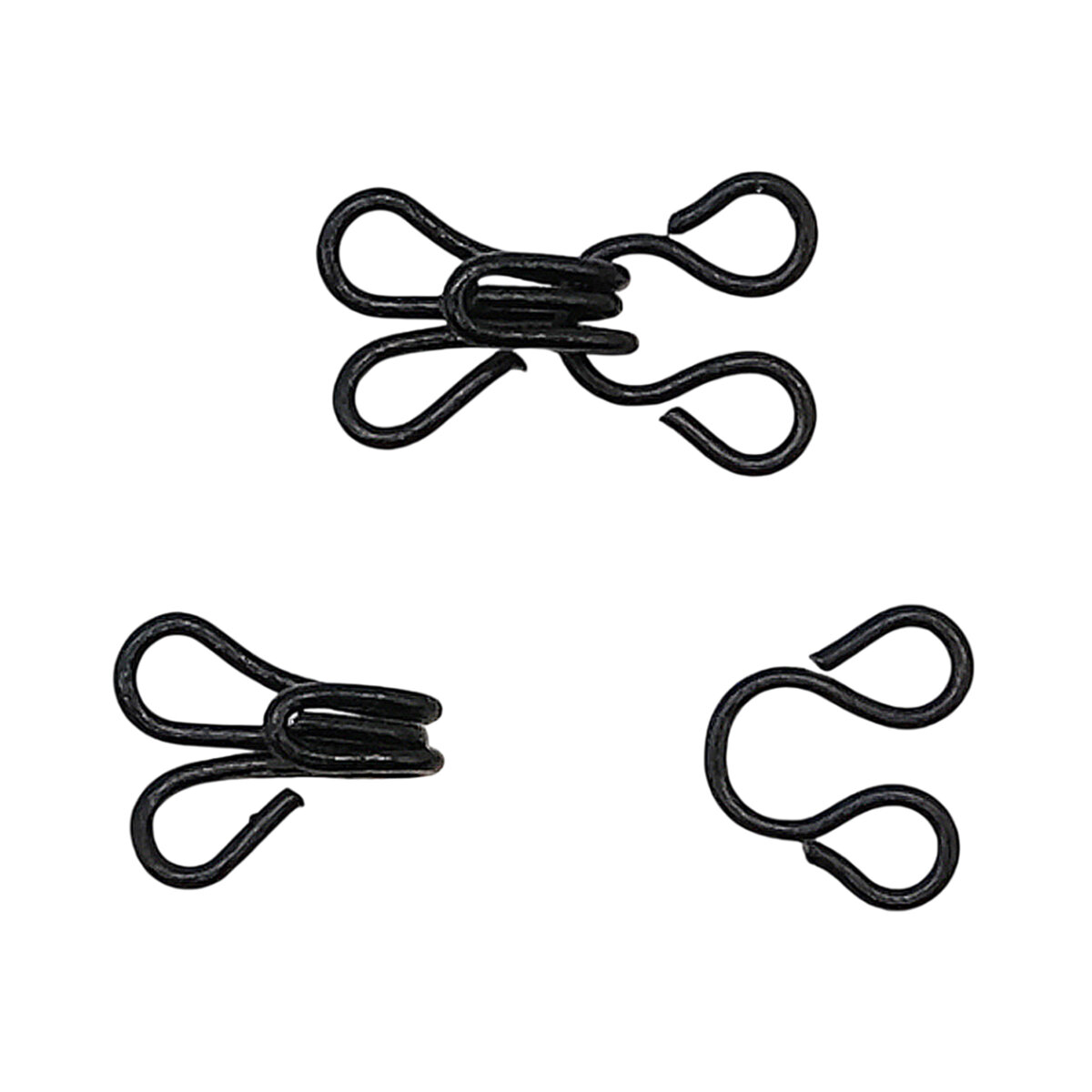 Крючки для одежды пришивные потайные № 0 (11,5*6,5мм), 24 шт, металл, Айрис (оксид)