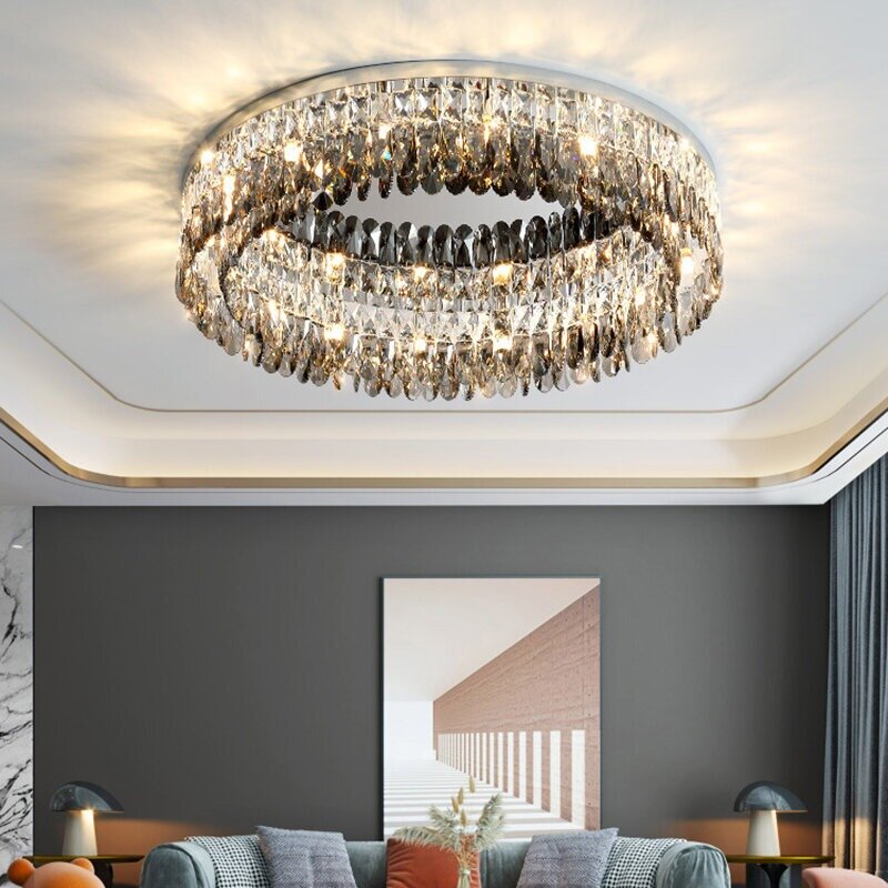 Хрустальный люстр, современный художественный стиль, роскошь, освещение, светильники