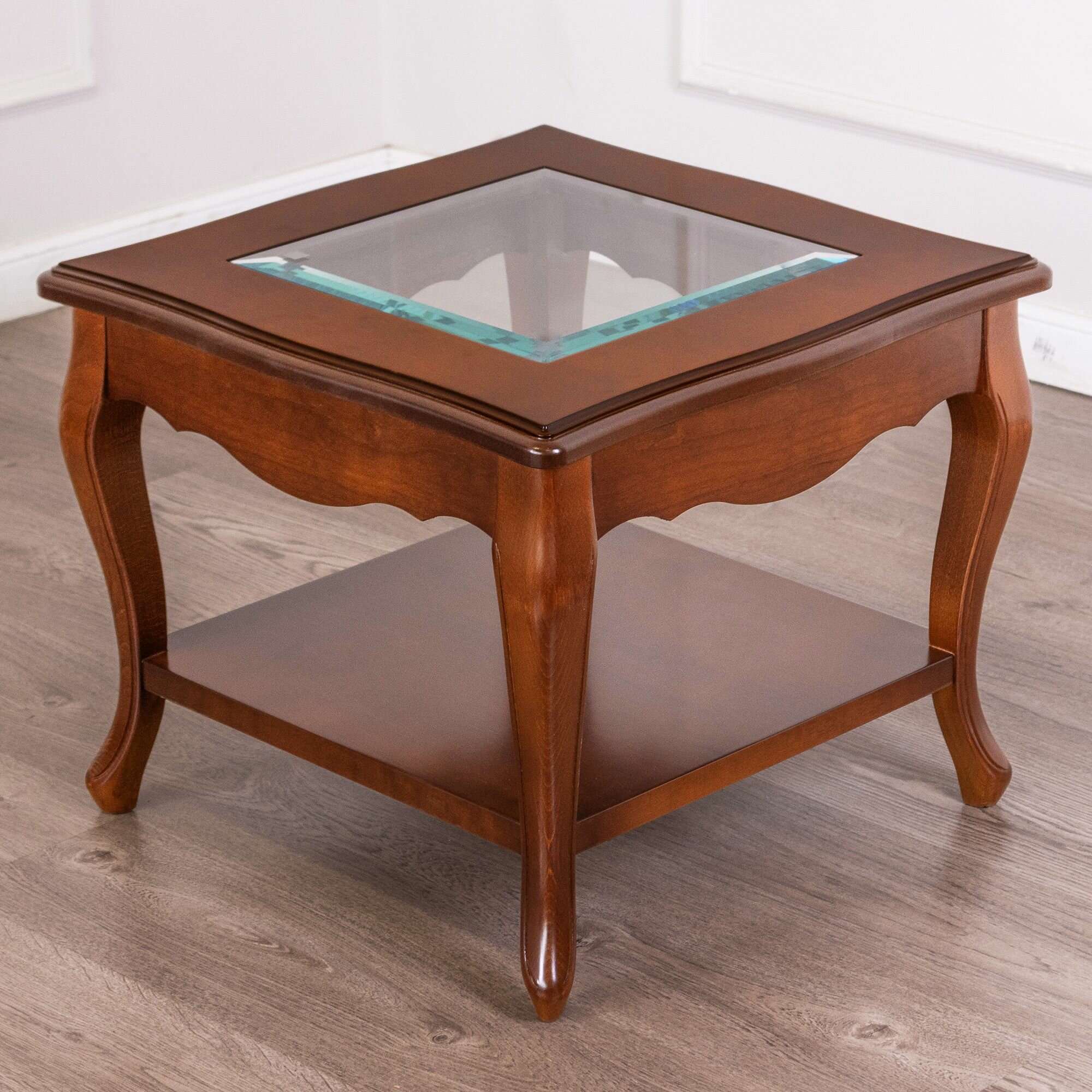 Журнальный стол Disemobel Classic 53/C C/Cerezo-5/Transparente 57x57x47 см