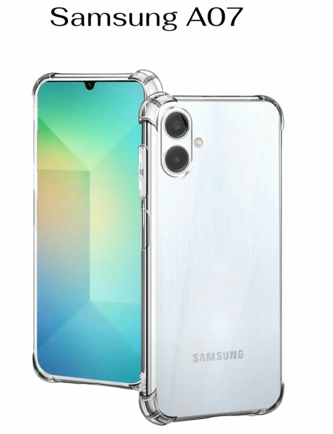 Samsung Galaxy A07 прозрачный чехол на самсунг галакси А07 накладка, бампер с защитой камеры и углов