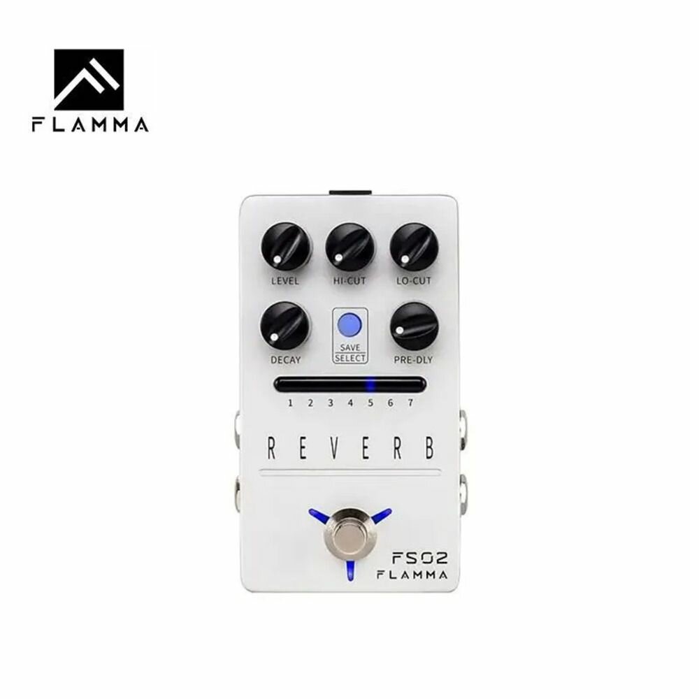 FLAMMA FS02 Гитарная педаль реверберации Стерео цифровая педаль эффектов 7 сохраняемых предустановленных слотов