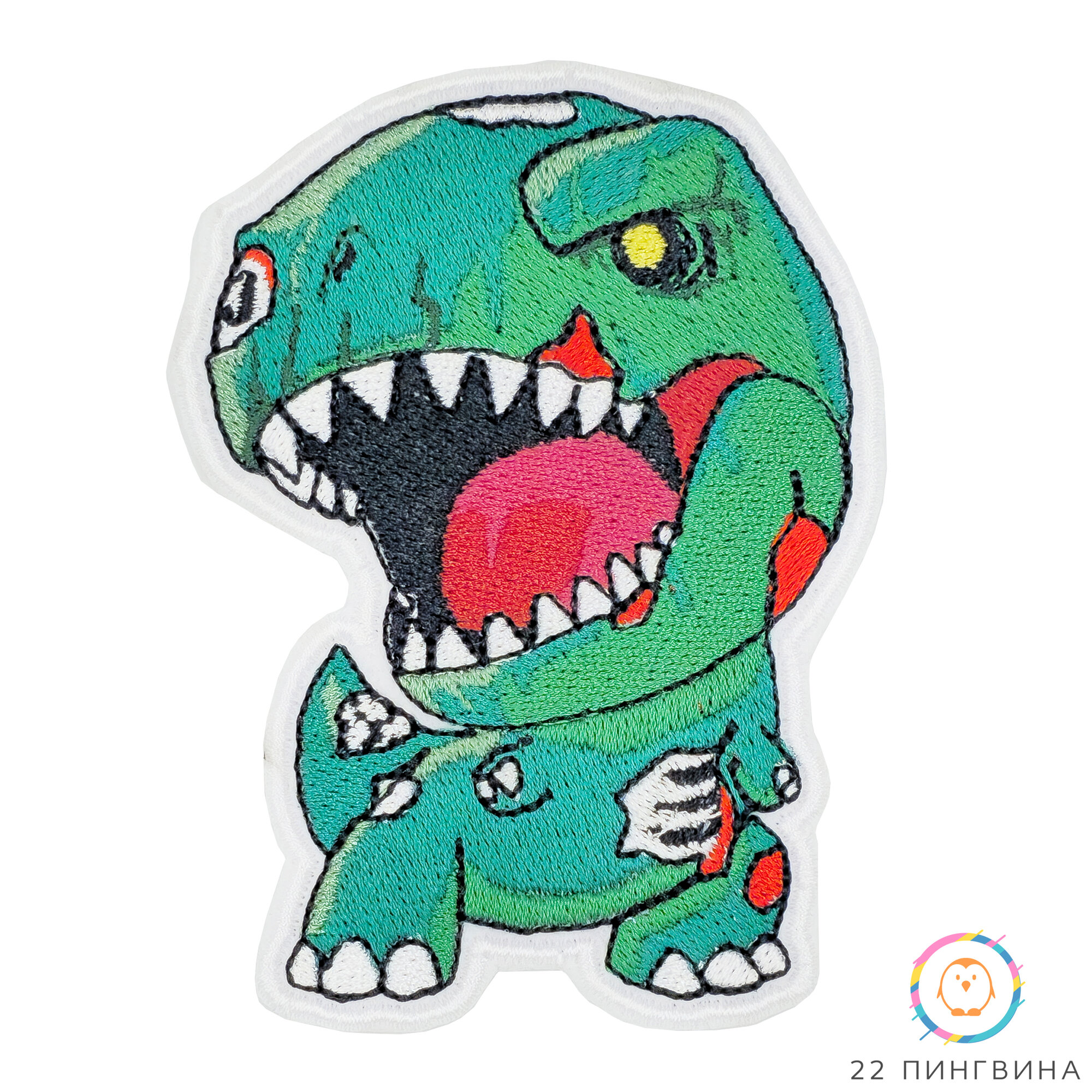 Нашивка, патч, шеврон "Динозавр" 66x90mm PTC857