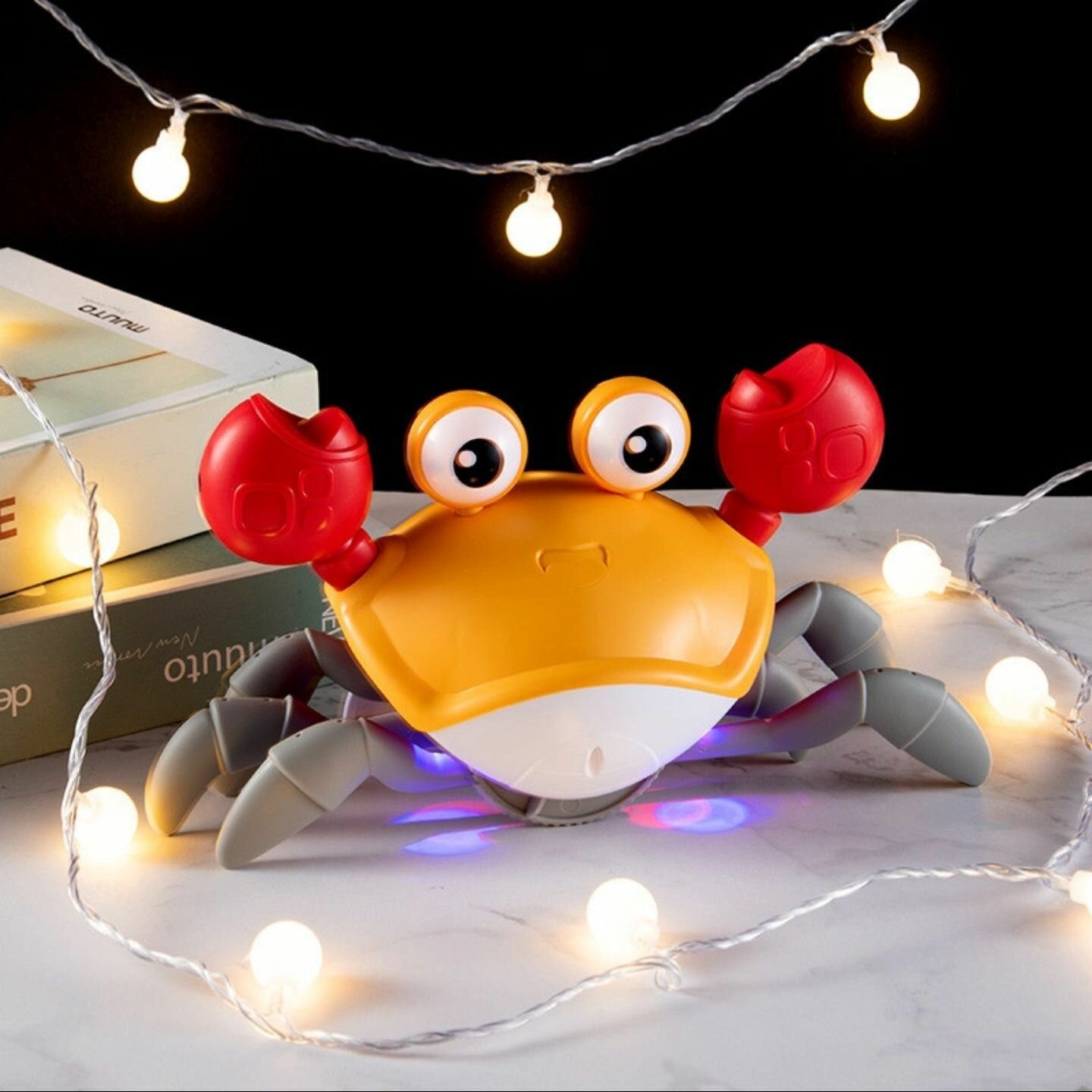 Интерактивная музыкальная игрушка Краб, бегающий Краб, музыкальный сенсорный танцующий