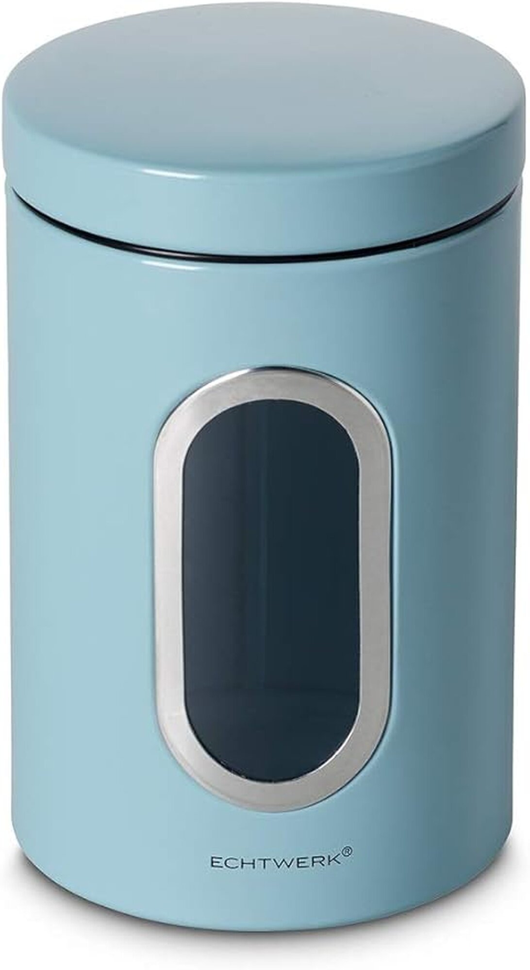 Элегантный пищевой контейнер ECHTWERK светло-голубой, для хранения муки сахара круп чая 1,4 л