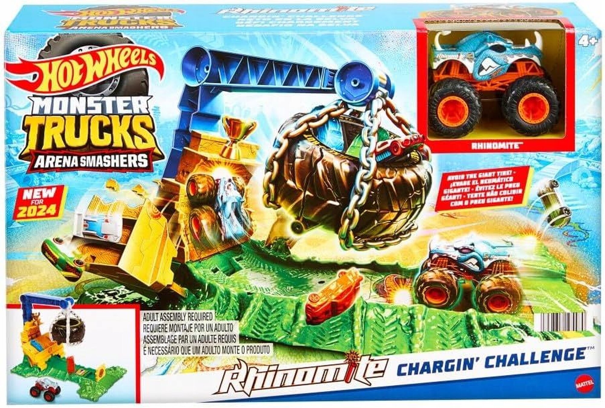 Игрушечный трек Hot Wheels Monster Trucks - Автомобильная трасса Арена Крушители Монстр Трак - Хот Вилс HTP18