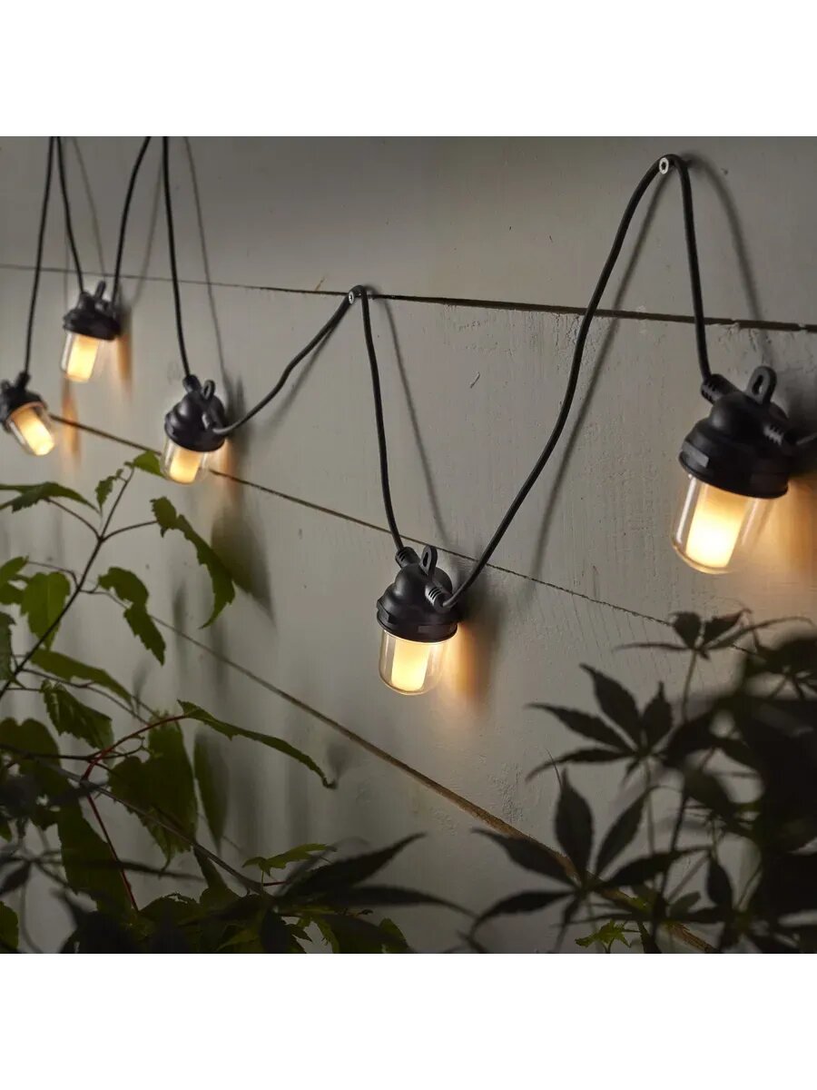 Гирлянда светодиодная уличная Inspire «Breezy» IP44 цвет черный