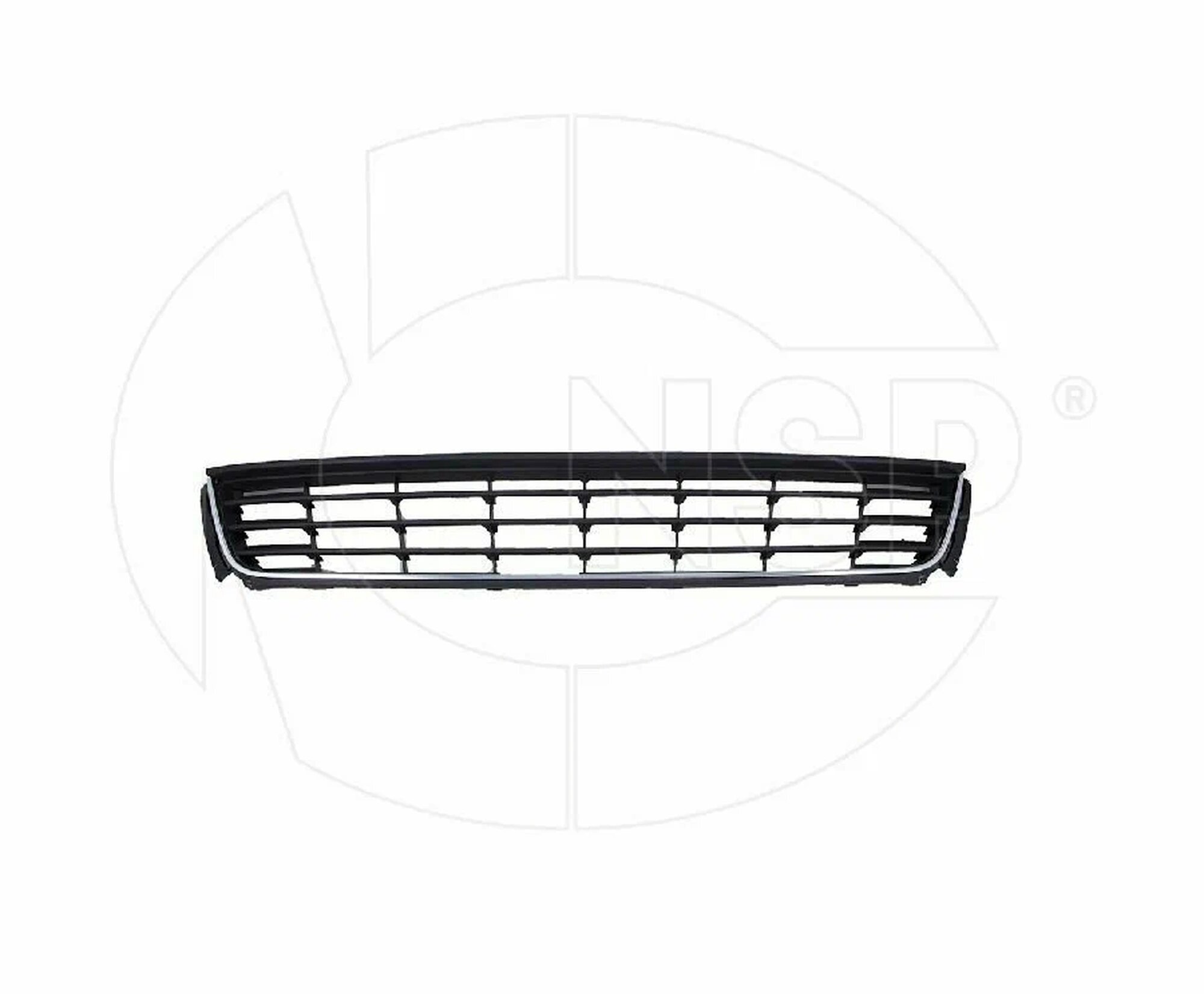 Решетка бампера переднего VOLKSWAGEN Polo V sedan (09-15) (черная), NSP NSP086RU8536779B9